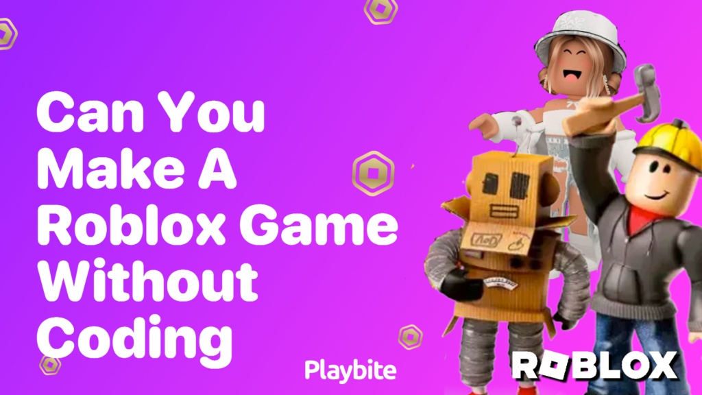 Can You Make A Roblox Game Without Coding Playbite