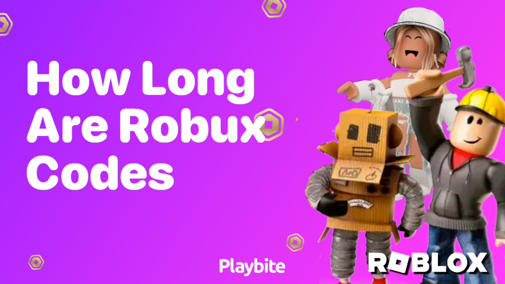 Discover How Long Robux Codes Are! - Playbite