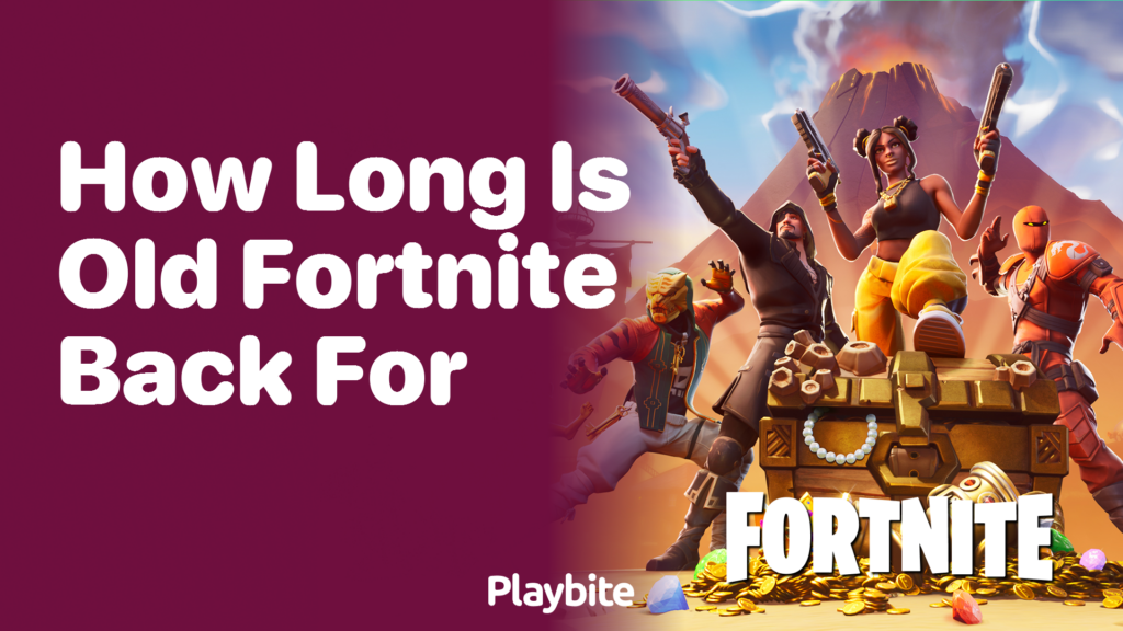 How Long is Old Fortnite Back For? - Playbite