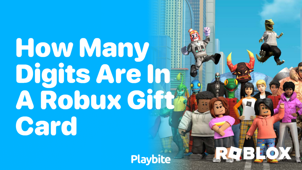 How Many Digits Are in a Robux Gift Card? - Playbite