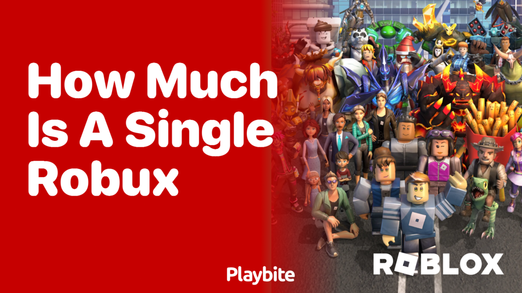 How Much is a Single Robux in Roblox? - Playbite