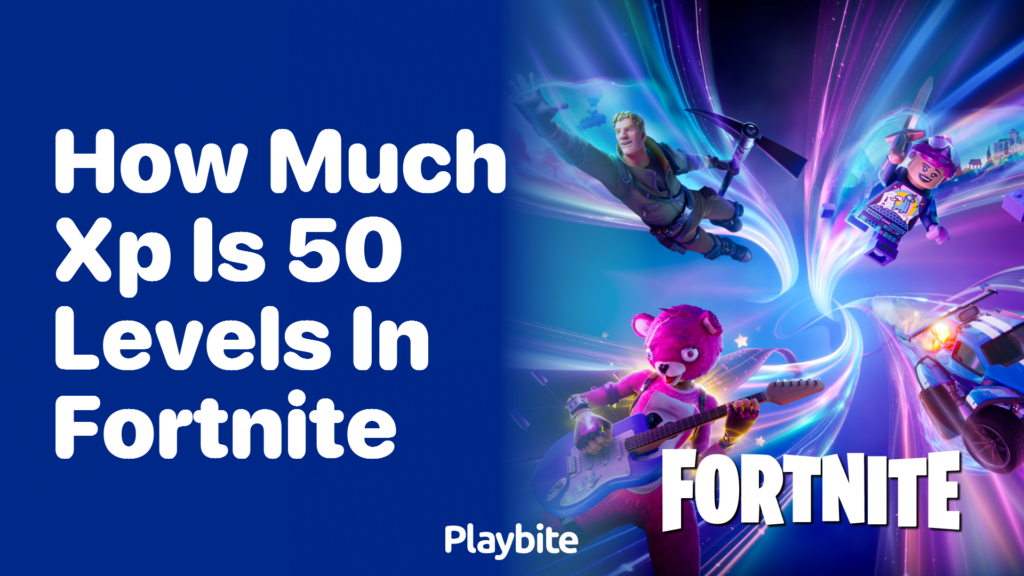 How Much XP is Needed for 50 Levels in Fortnite? - Playbite
