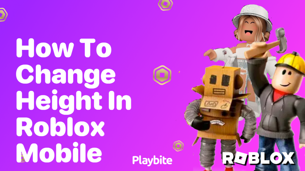 How to Change Your Height in Roblox Mobile - Playbite