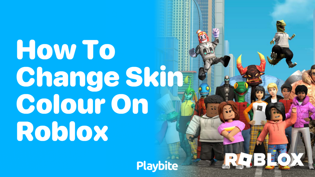 How to Change Skin Color on Roblox - Playbite