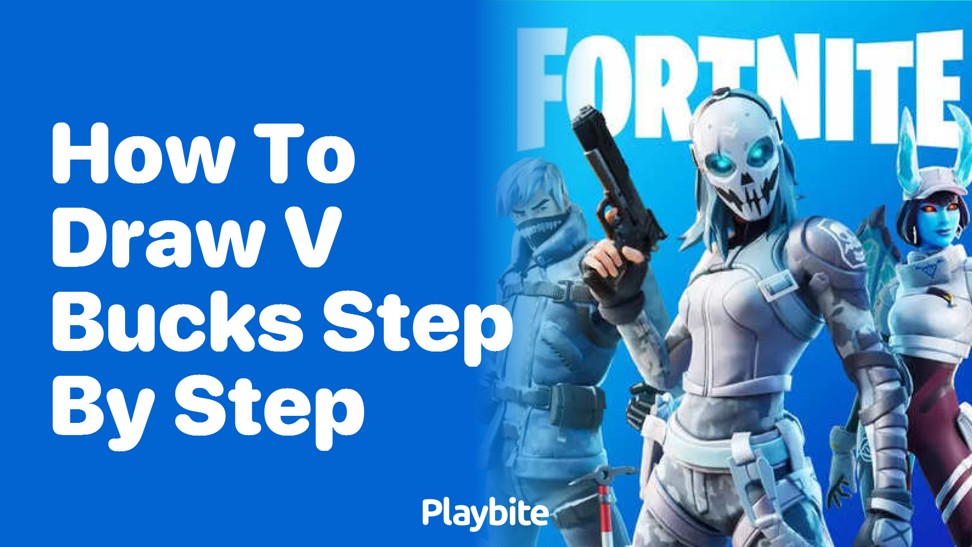 How to Draw V-Bucks Step by Step - Playbite