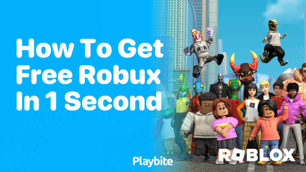 How to Get Free Robux in 1 Second - Playbite