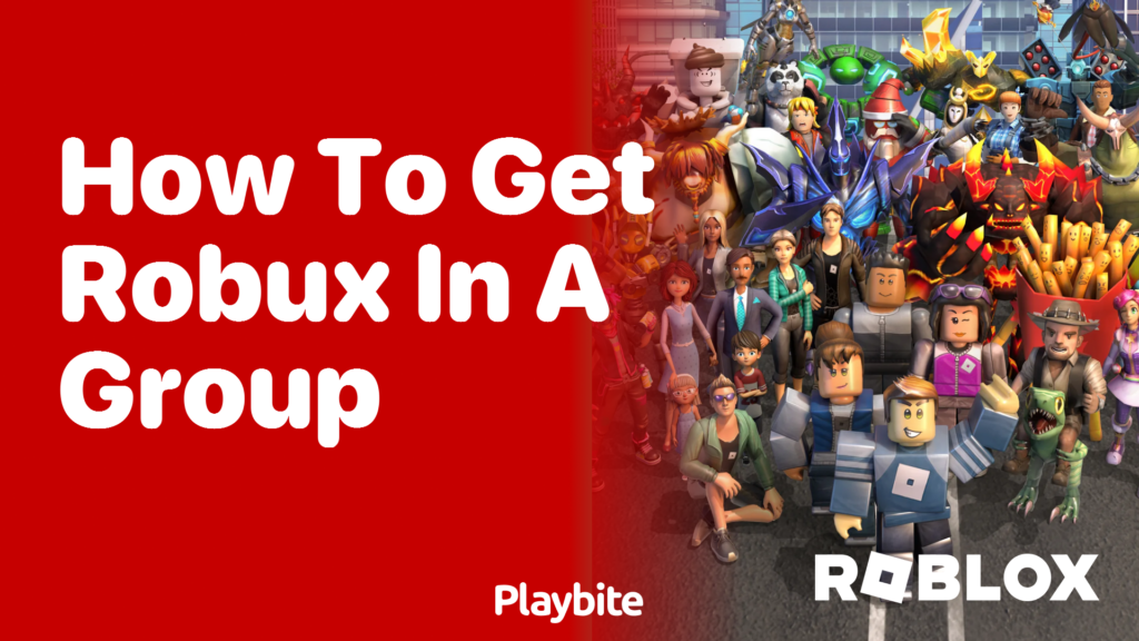 How to Get Robux in a Group on Roblox - Playbite