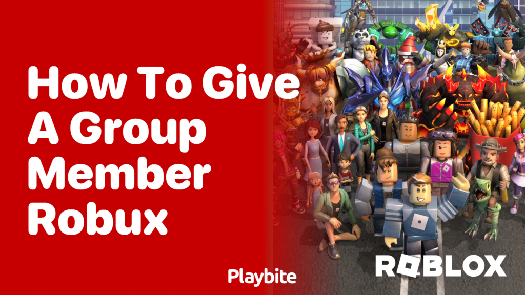 How to Give a Group Member Robux on Roblox - Playbite