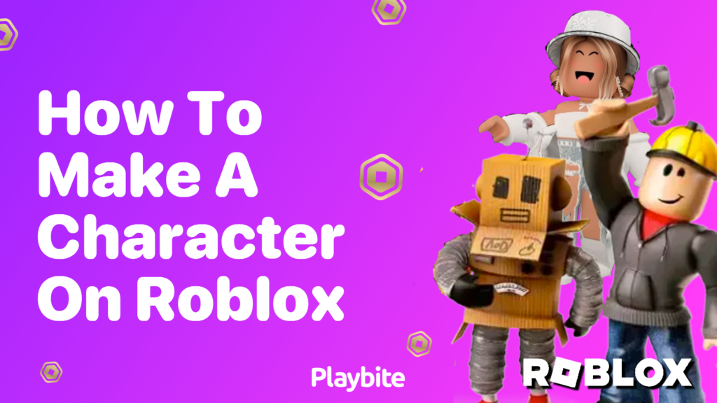 How to Make a Character on Roblox - Playbite
