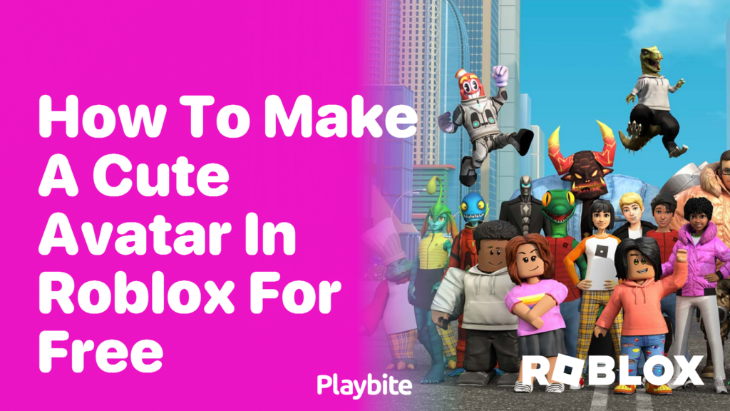 How to Make a Cute Avatar in Roblox for Free - Playbite