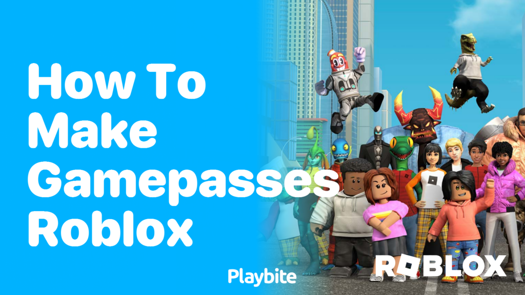 How to Make Game Passes in Roblox - Playbite
