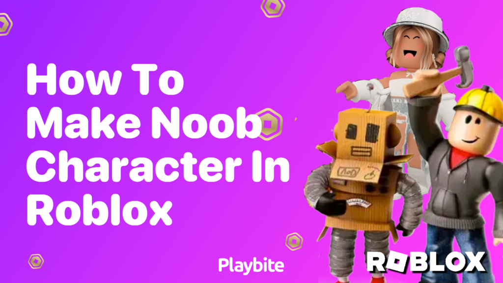 How to Make a Noob Character in Roblox - Playbite