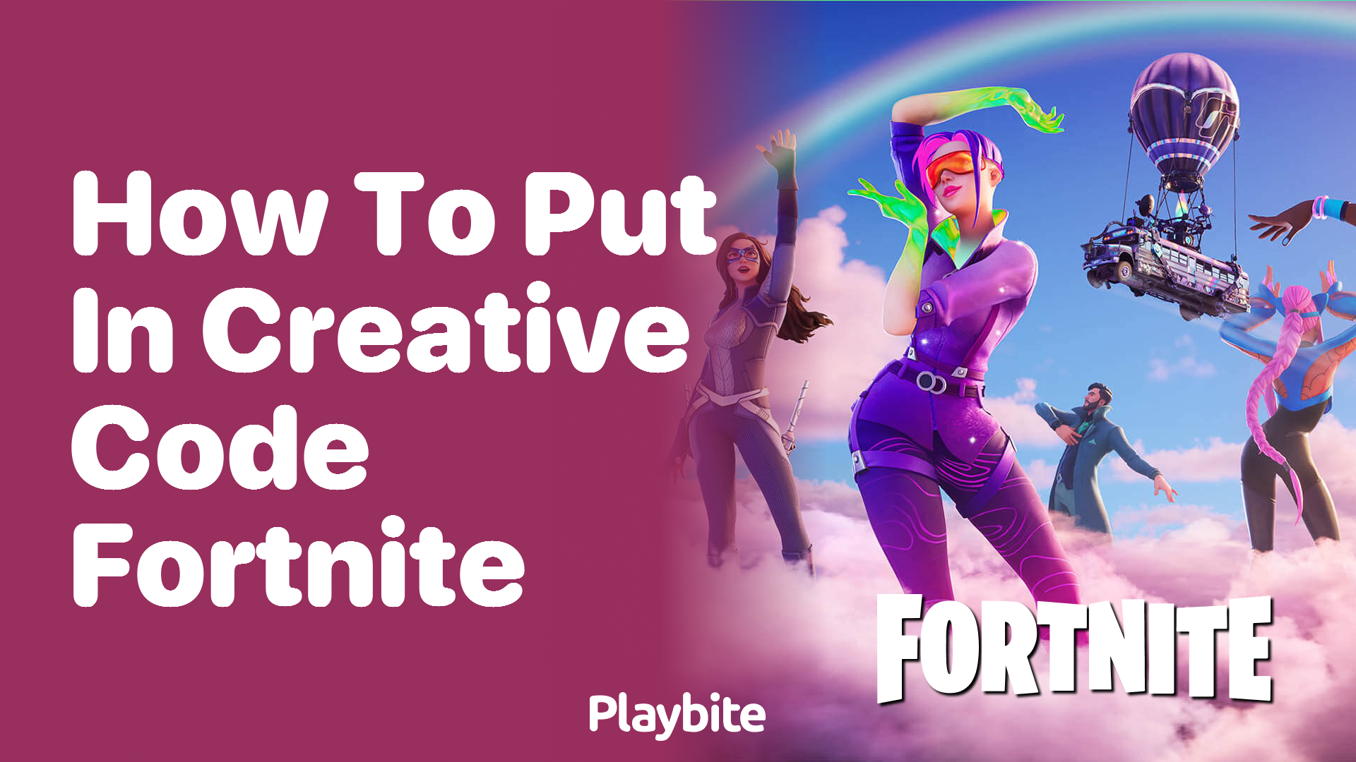 How to Put in a Creative Code in Fortnite - Playbite