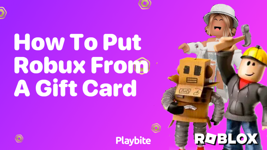 How to Put Robux from a Gift Card on Your Account - Playbite