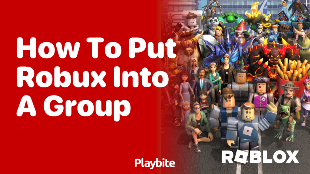 How to Put Robux into a Group on Roblox - Playbite