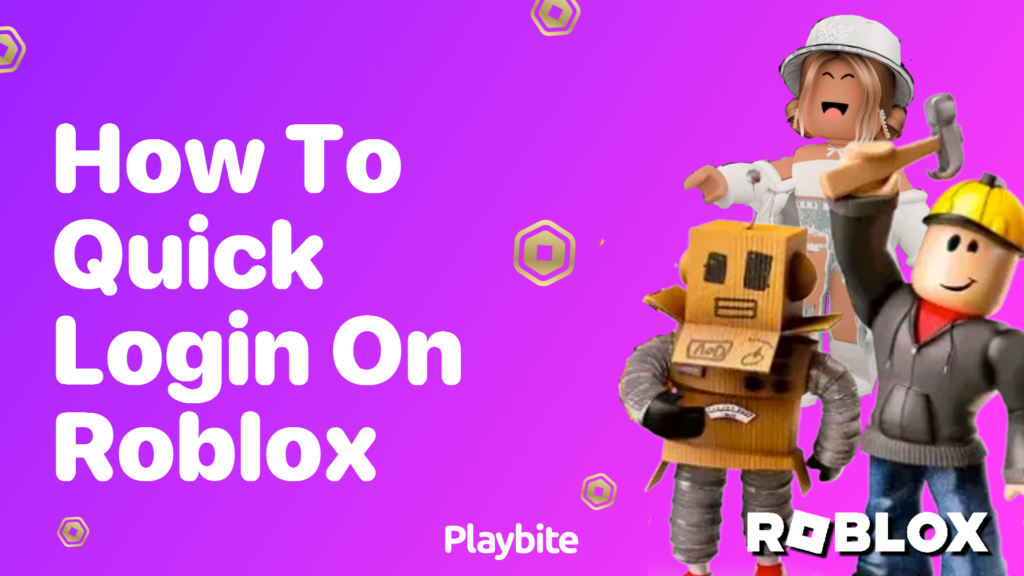 How to Quick Login on Roblox - Playbite