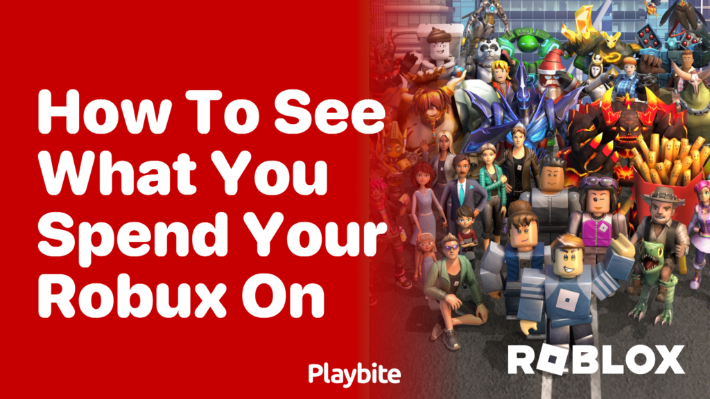 How to See What You Spent Your Robux On in Roblox - Playbite