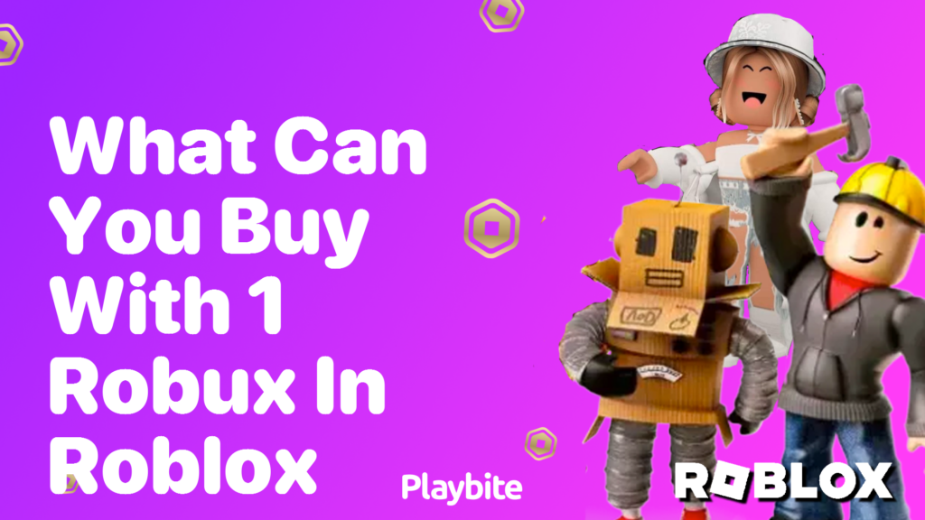 What Can You Buy With 1 Robux in Roblox? - Playbite