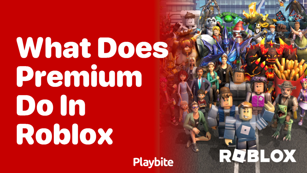 What Does Premium Do in Roblox? - Playbite