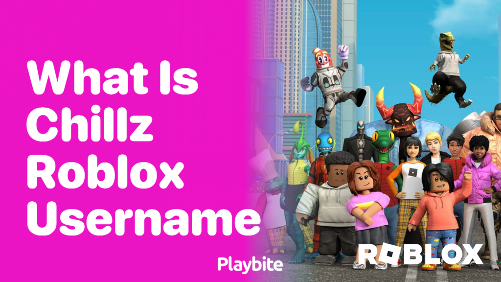What is Chillz Roblox Username? - Playbite