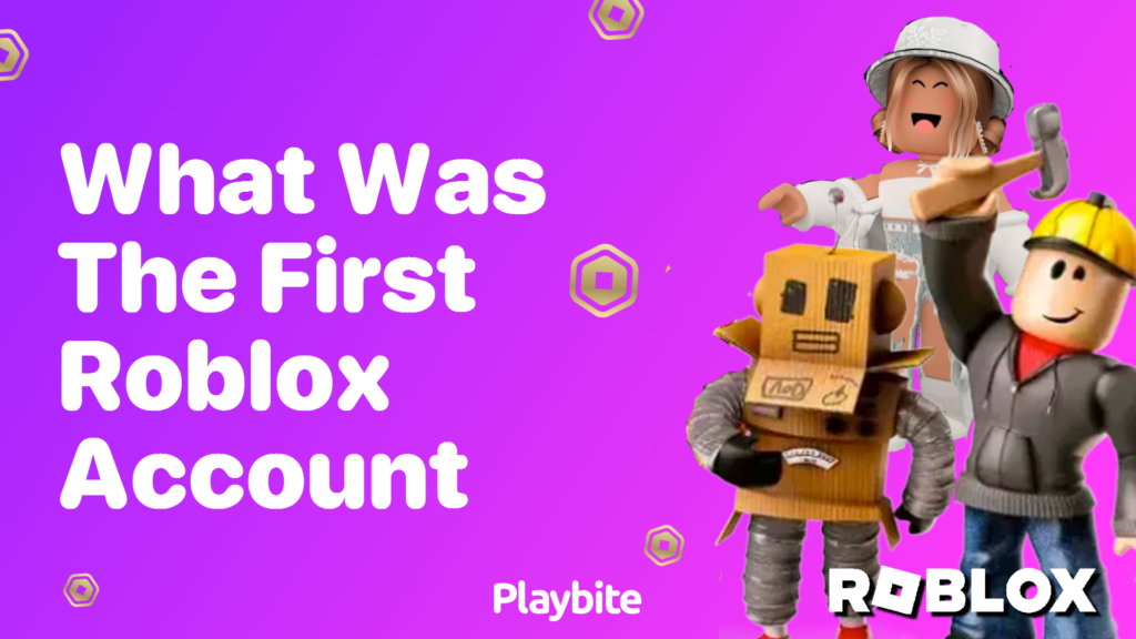 What Was the First Roblox Account Ever Created? - Playbite