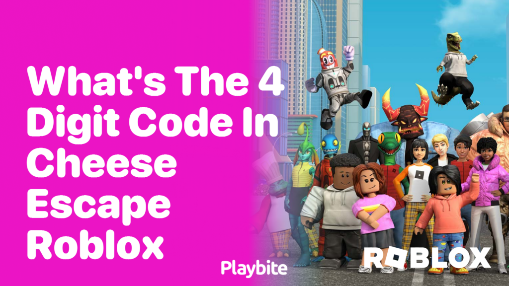 What's the 4-Digit Code in Cheese Escape Roblox? - Playbite