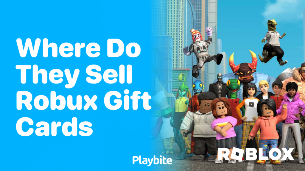 Where Do They Sell Robux Gift Cards? - Playbite