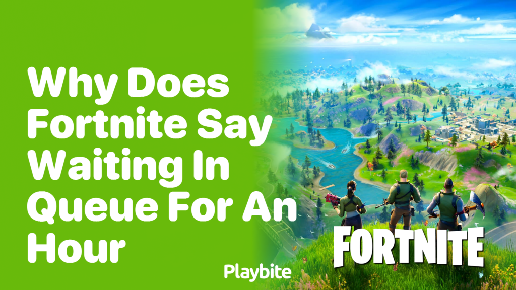 Why Does Fortnite Say 'Waiting in Queue' for an Hour? - Playbite