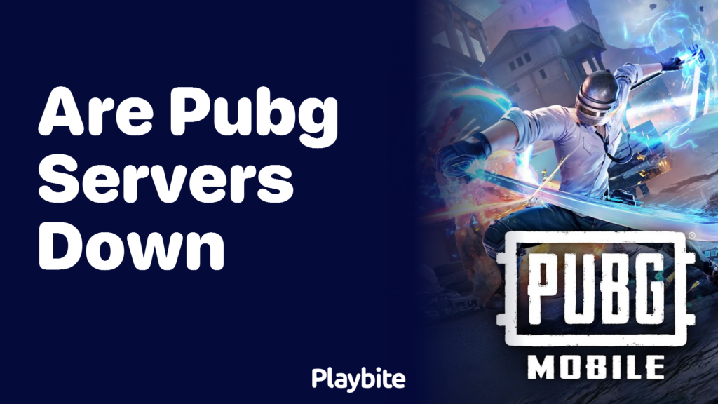 Are PUBG Servers Down? Find Out Now! - Playbite