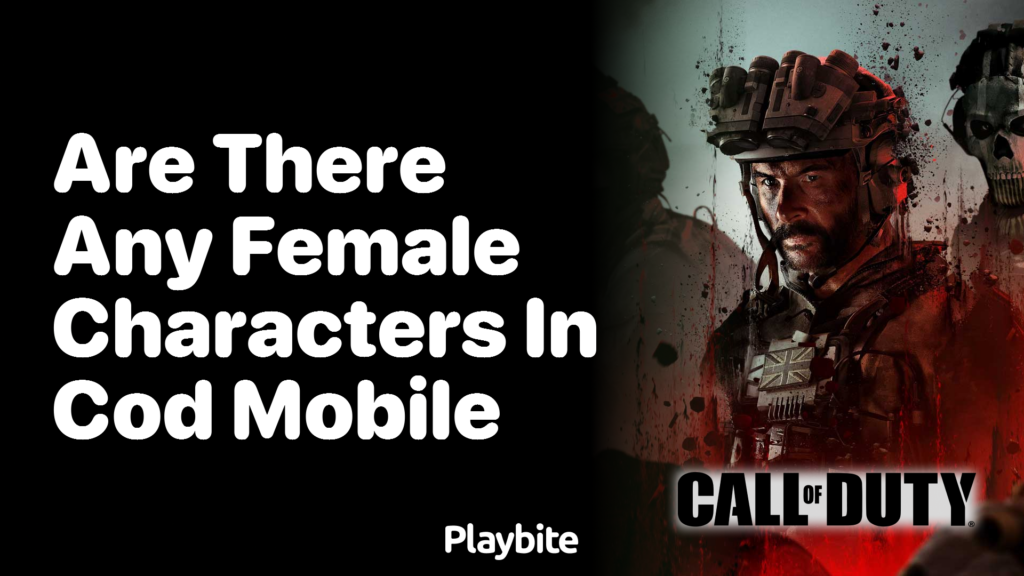 Are There Any Female Characters in COD Mobile? - Playbite