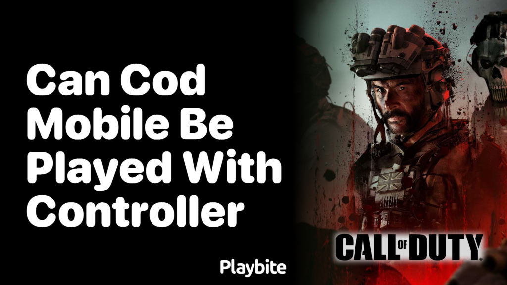 Can You Play COD Mobile with a Controller? - Playbite