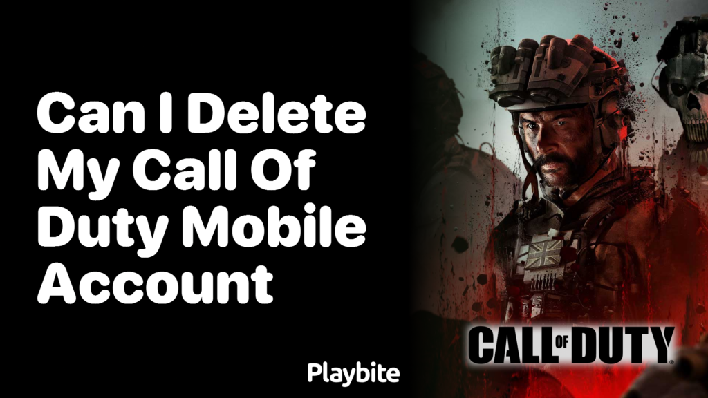 Can I Delete My Call of Duty Mobile Account? - Playbite