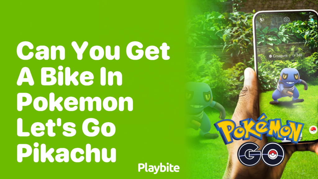 Can You Get a Bike in Pokemon Let's Go Pikachu? - Playbite