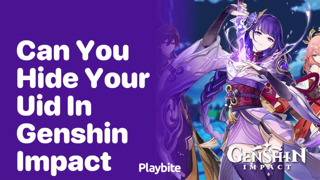 Can You Hide Your UID in Genshin Impact? - Playbite