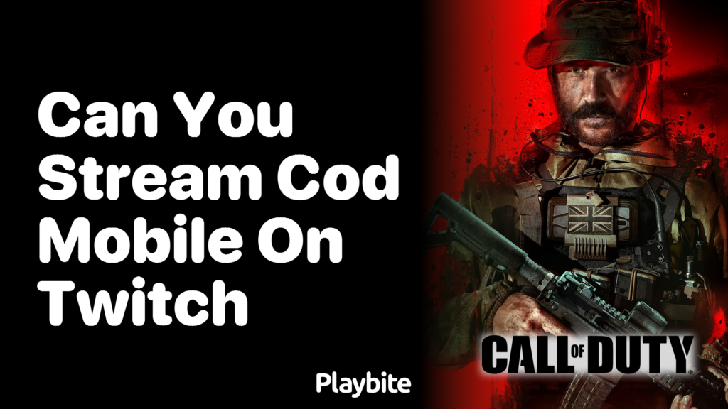 Can You Stream Cod Mobile On Twitch Lets Find Out Playbite