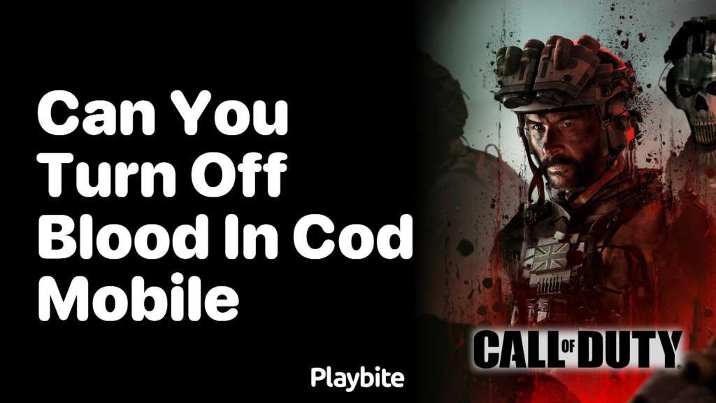 Can You Turn off Blood in COD Mobile? - Playbite