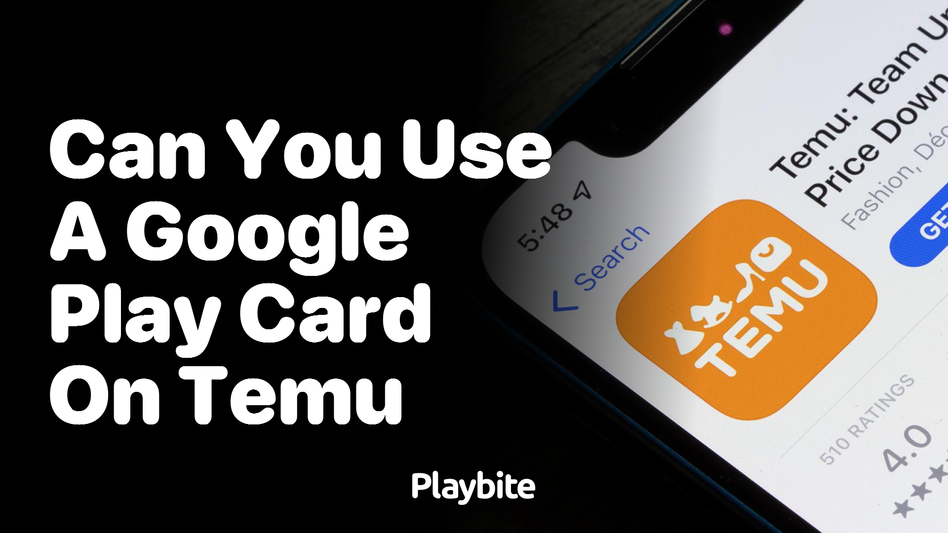 Can You Use a Google Play Card on Temu? - Playbite