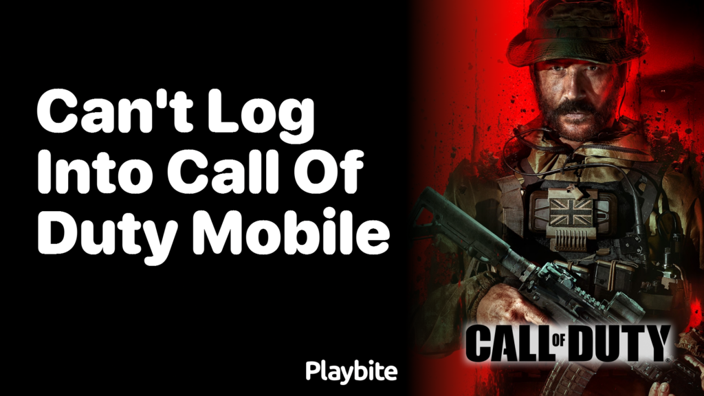 Can't Log Into Call of Duty Mobile? Here's What You Need to Know - Playbite
