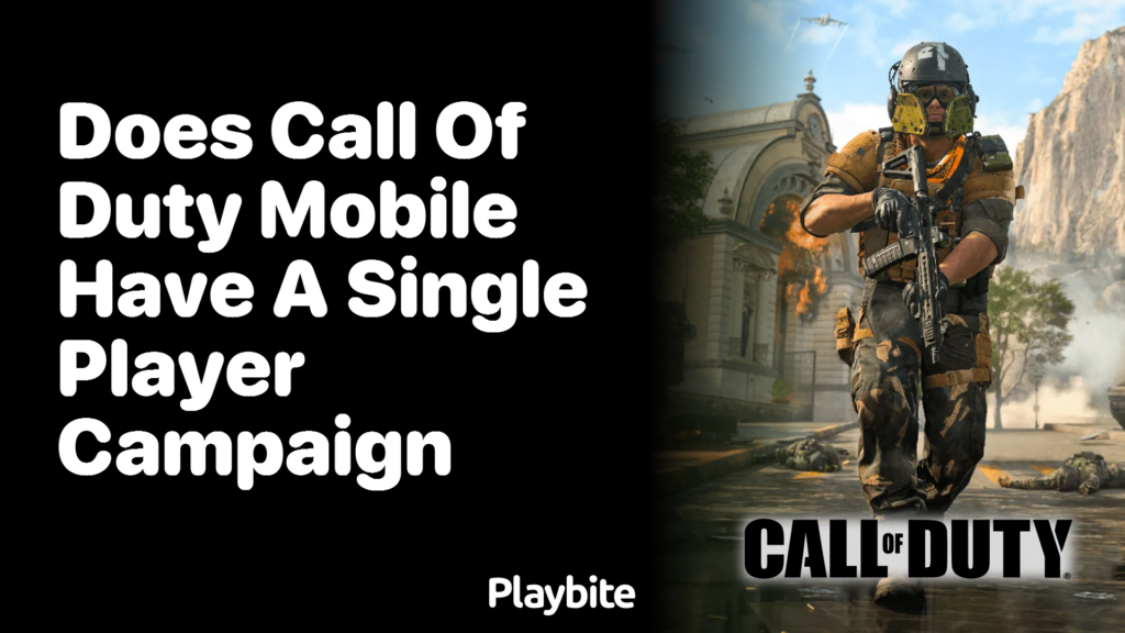 Does Call of Duty Mobile Have a Single Player Campaign? - Playbite