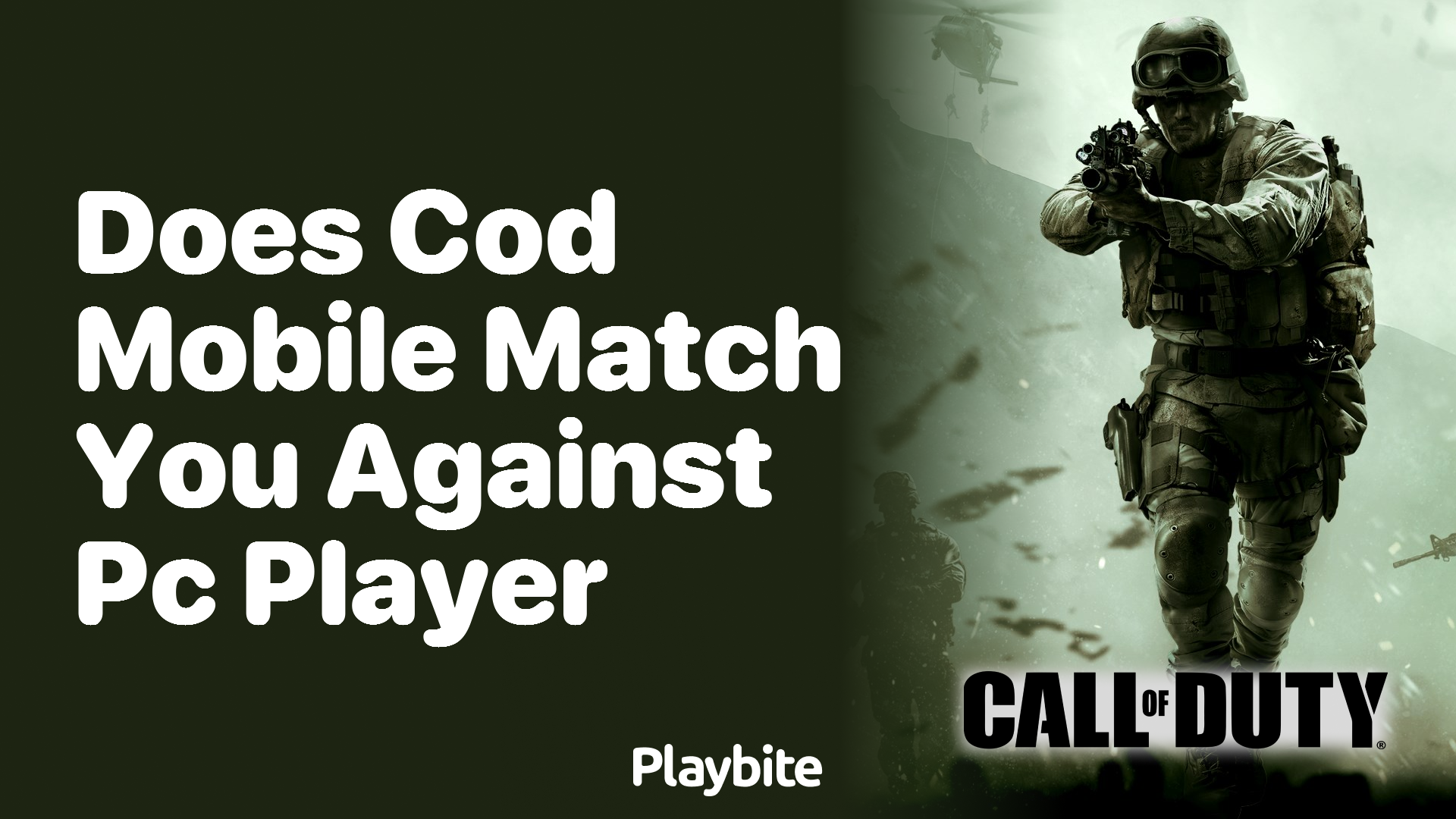 Does COD Mobile Match You Against PC Players? - Playbite