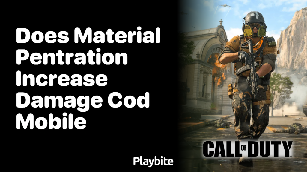 Does Material Penetration Increase Damage in COD Mobile? - Playbite