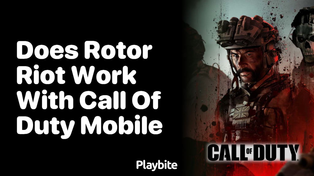 Does Rotor Riot Work with Call of Duty Mobile? - Playbite