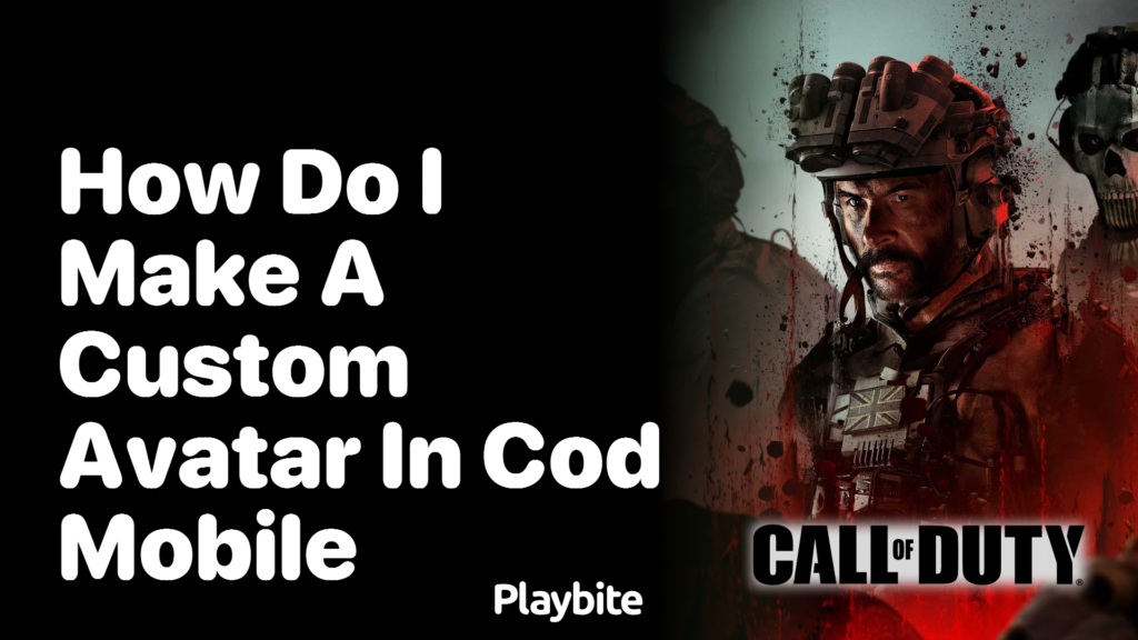 How Do I Make a Custom Avatar in COD Mobile? - Playbite