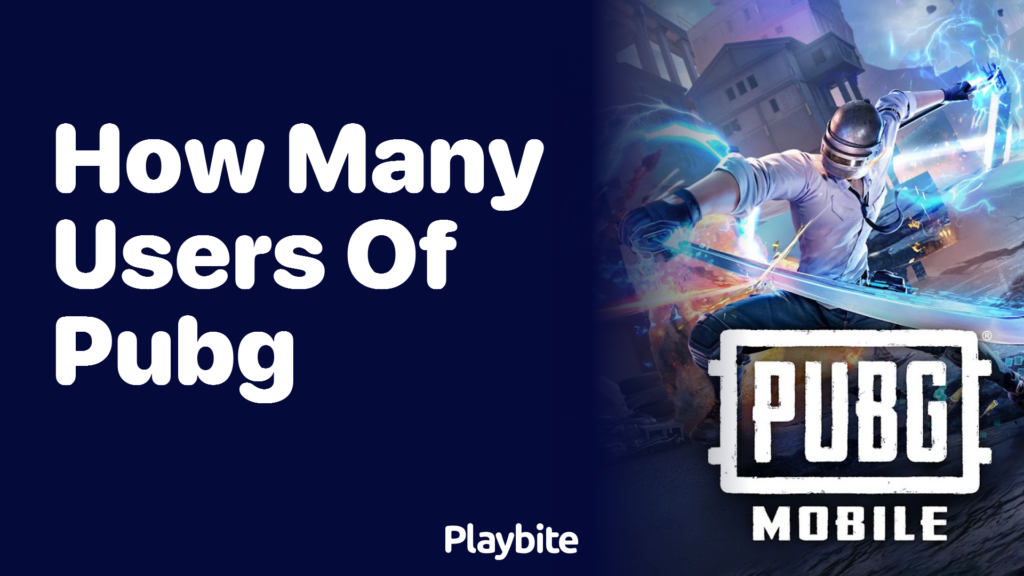 How Many Users Does PUBG Mobile Have? - Playbite
