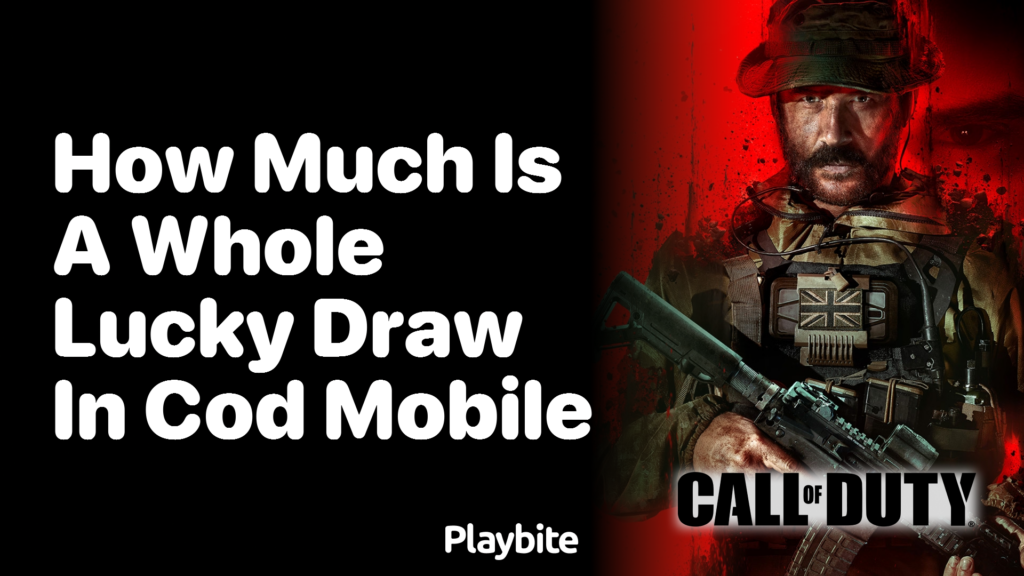 How Much Does a Whole Lucky Draw Cost in COD Mobile? - Playbite