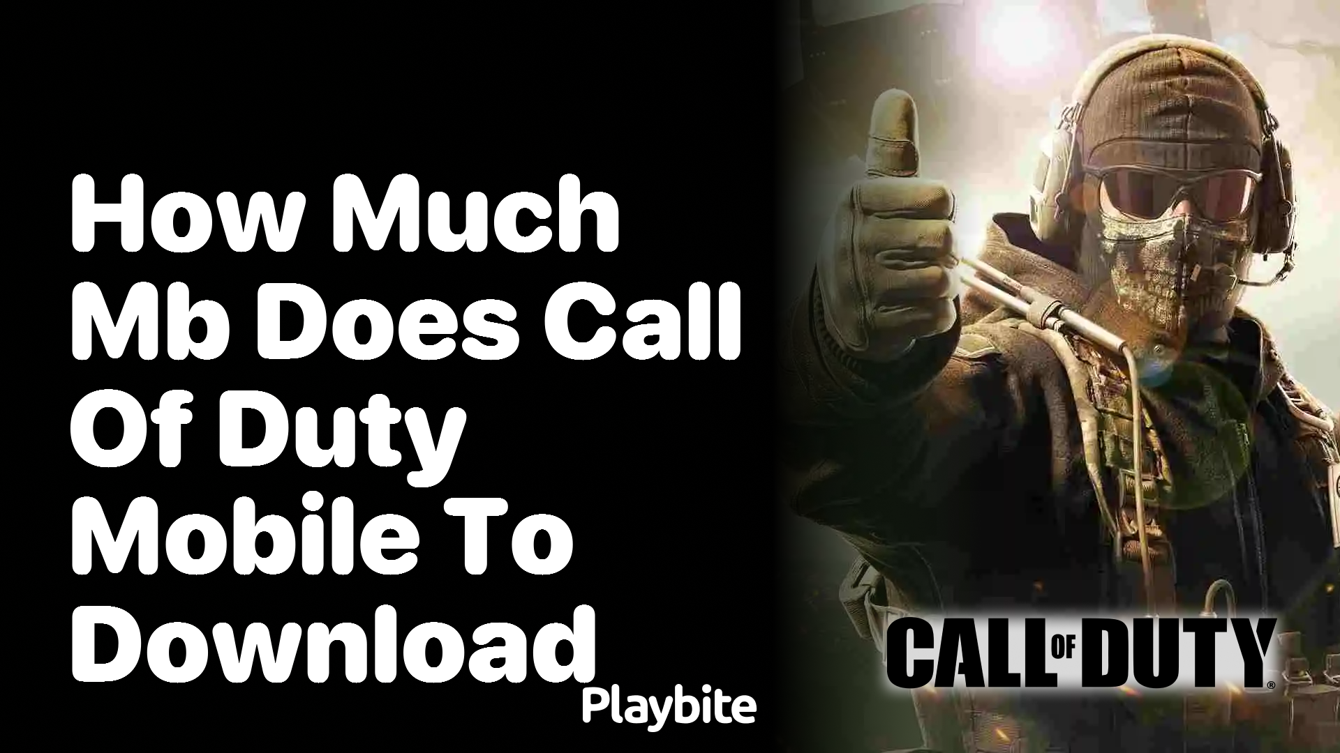 How Much MB Does Call of Duty Mobile Require to Download? - Playbite