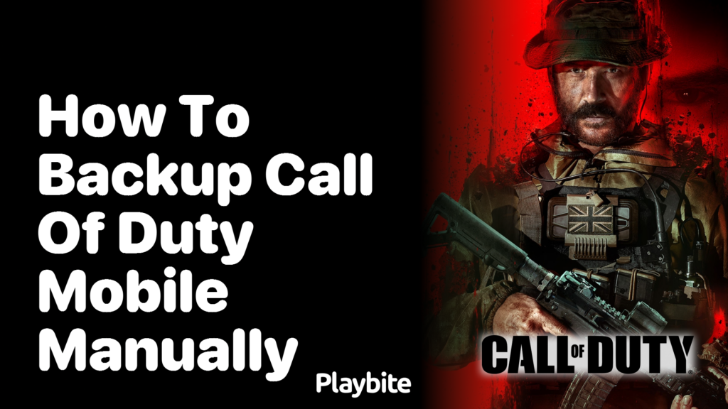 How to Manually Backup Call of Duty Mobile - Playbite