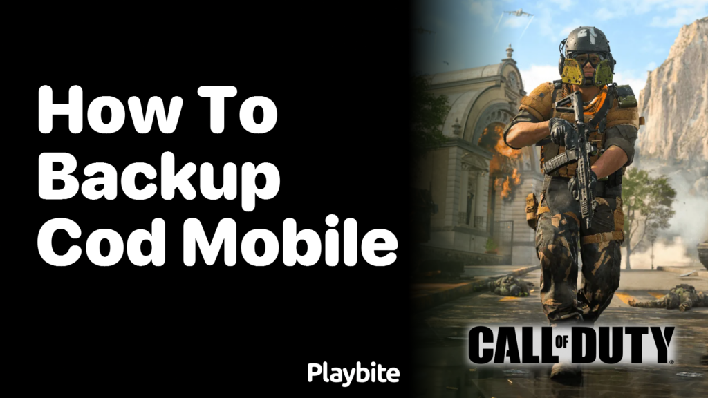 How to Backup Your COD Mobile Account - Playbite