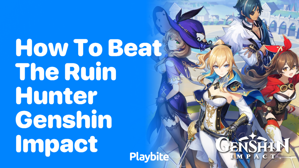 How to beat the Ruin Hunter in Genshin Impact - Playbite