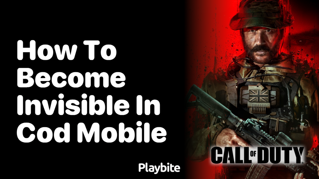 How to Become Invisible in COD Mobile - Playbite